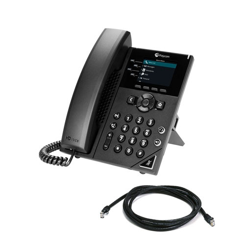 Poly VVX 250 IP Desk Phone – 4-Line HD Voice, GigE, USB & PoE